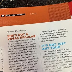 unbranded | Other | Las Vegas Weekly Magazine Taylor Swift Times Two ...